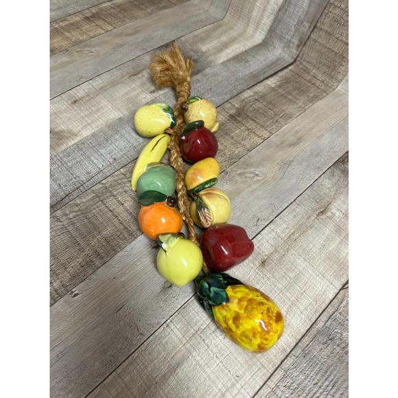 None | Kitchen | Vintage Ristrastring Of Ceramic Fruit | Poshmark